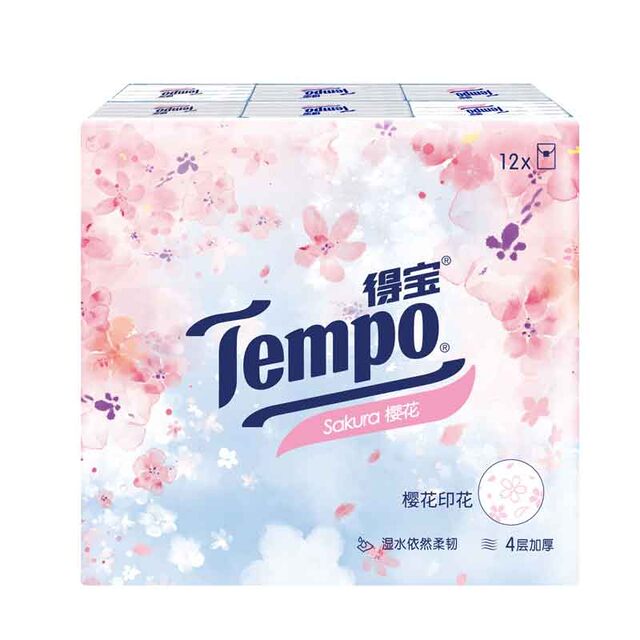 Tempo Debao handkerchief paper cherry blossom printing fragrance type ...