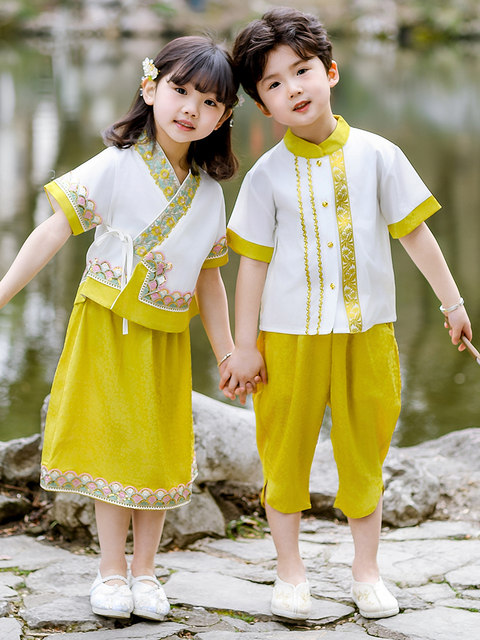 Dai Ethnic Clothing for Children, Girls, Yunnan Xishuangbanna, Boys ...