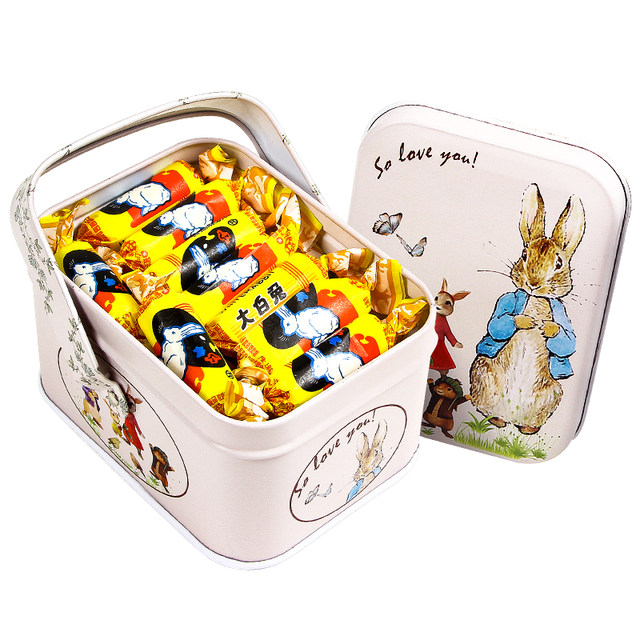 Big white rabbit toffee mango flavor coffee durian flavor banana flavor ...