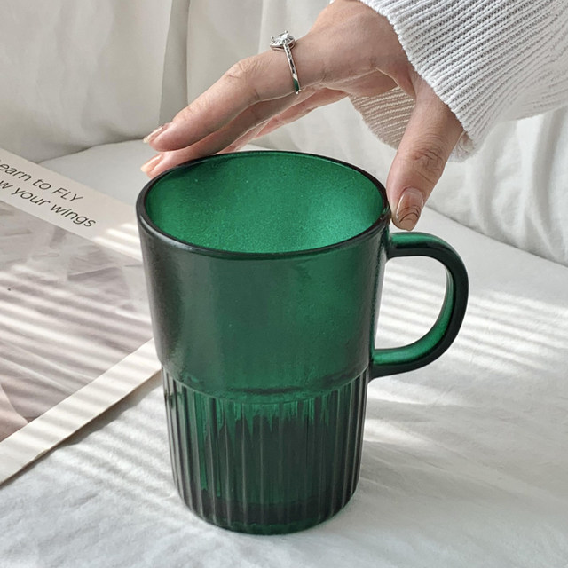 Emerald Middle Glass INS wind niche designer model Mark Cup home female ...