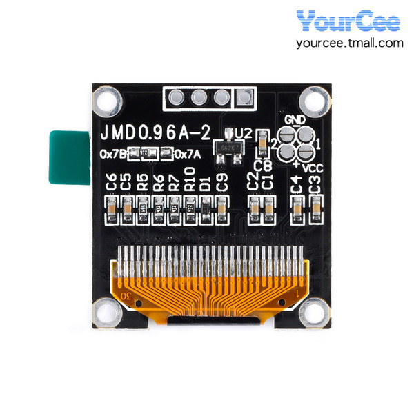 YourCee 0.91-inch/0.96-inch OLED LCD Module - White, IIC Communication ...