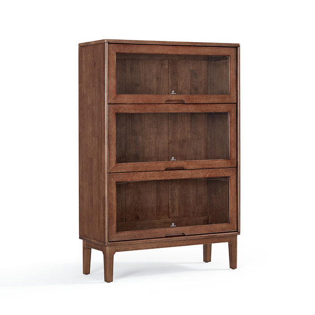Lin's home house solid wood -footed bookcase with door combination ...