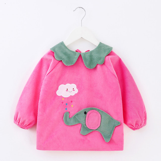 Baby eating smock girls waterproof autumn and winter anti-dirty ...