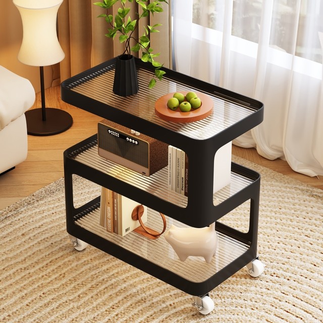 Side Table, Coffee Table, Movable Living Room Sofa Side Cabinet, Small ...