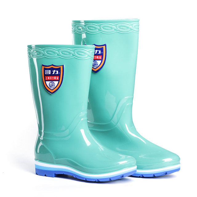 Pull-back rain boots for women, warm rain boots, mid-tube anti-slip ...
