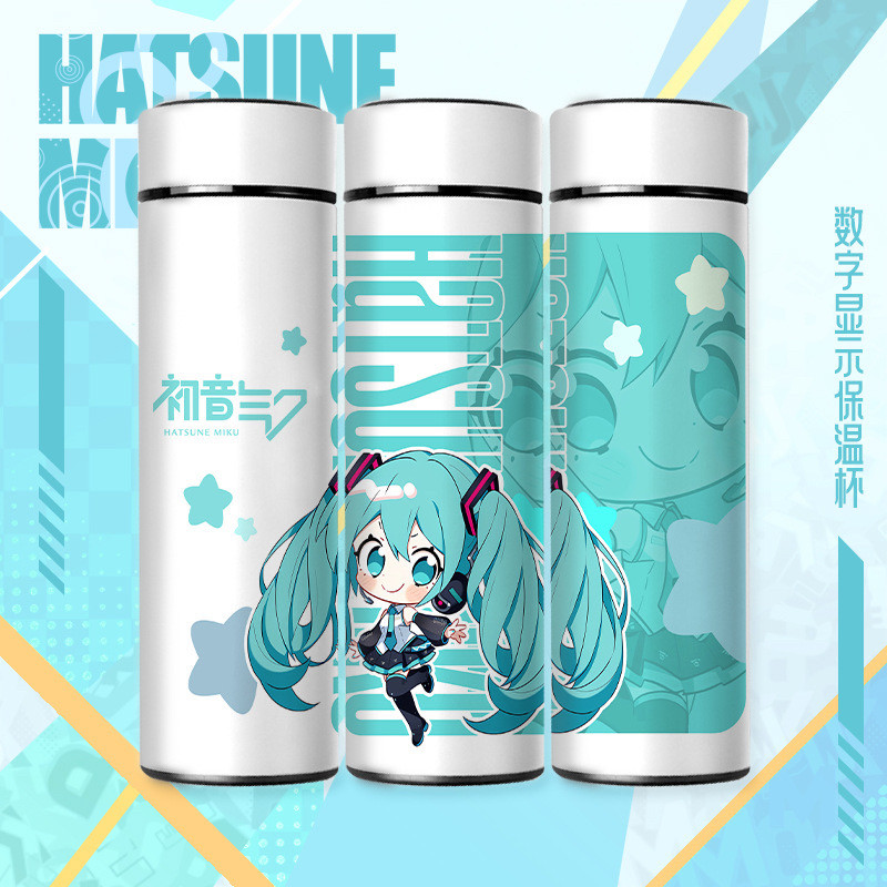 Hatsune Miku Cartoon Thermos Cup - Student Water Cup for Warmth