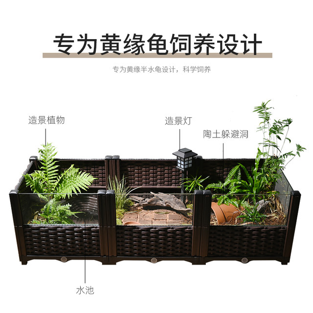 Yellow edge turtle special breeding box Anyuan closed-shell turtle half ...