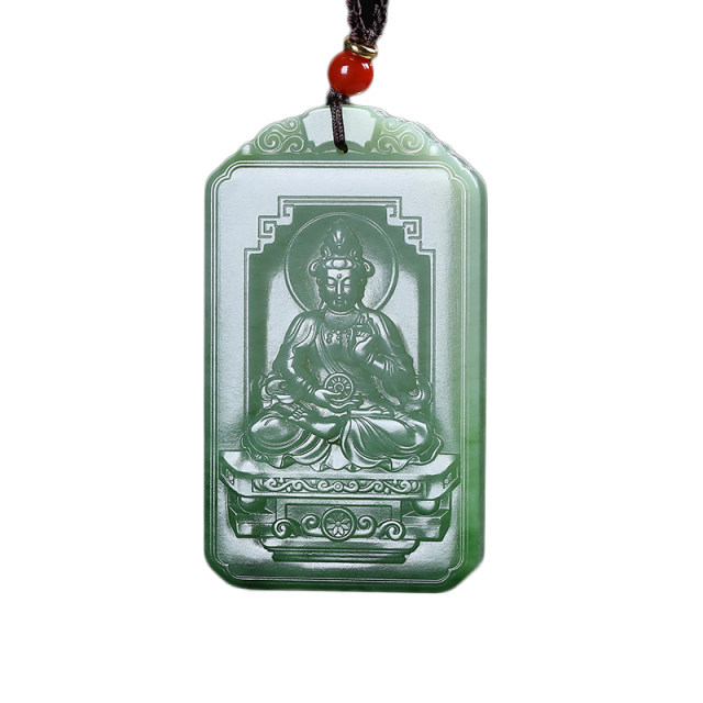 [Cihang Pudu] Russian old pit material jasper and field jade lotus ...