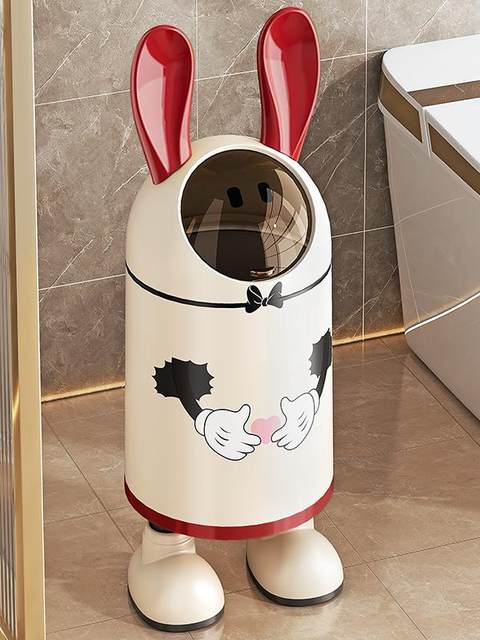 Rabbit Ears Trash Can For Home Large Capacity Hit Style Living Room ...