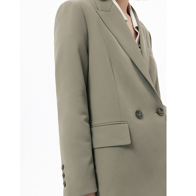 LILY spring new women's clothing simple solid color commuting style capable retro double ...