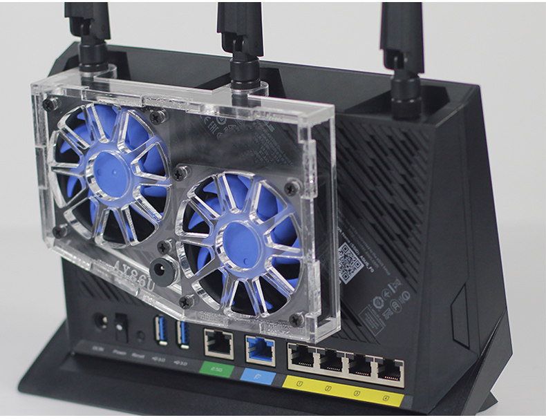 Asus RT-AX86U Router With Cooling Fan - WiFi 6 Radiator Fan | Mute ...