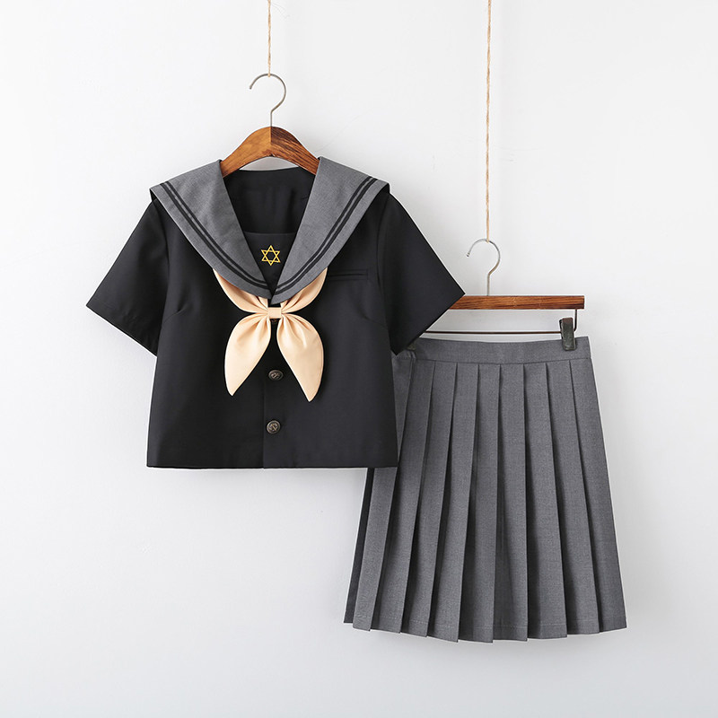 Genuine jk uniform suit summer dress original sailor skirt | Sunset