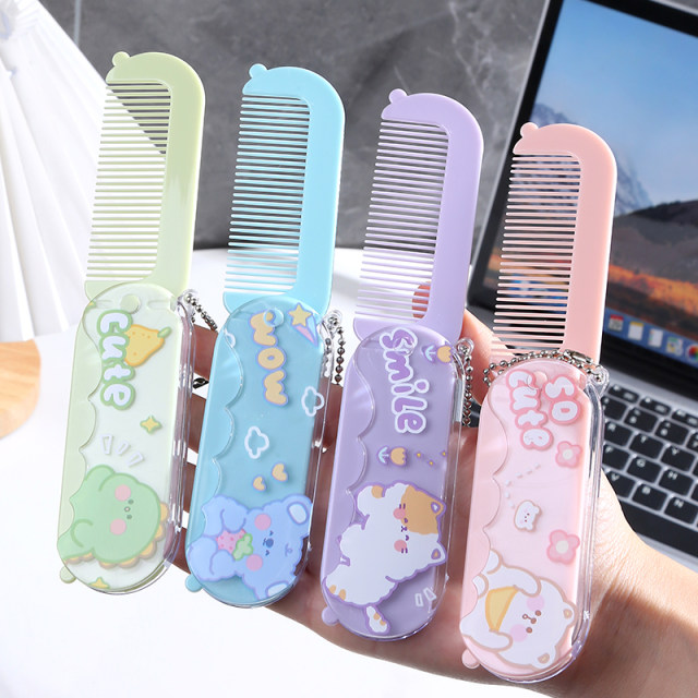 Creative carry-on comb small mirror set outdoor portable mirror comb ...