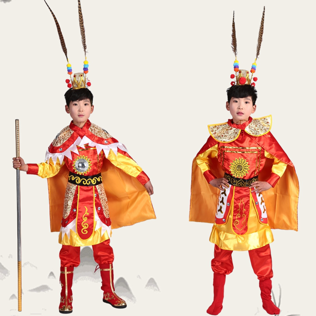 Sun Wukong Costume Children's Monkey King Costume Adults Play Journey ...