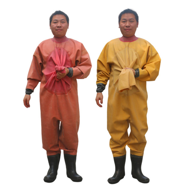 Full-body rubber waders, thickened one-piece rain boots, waterproof ...