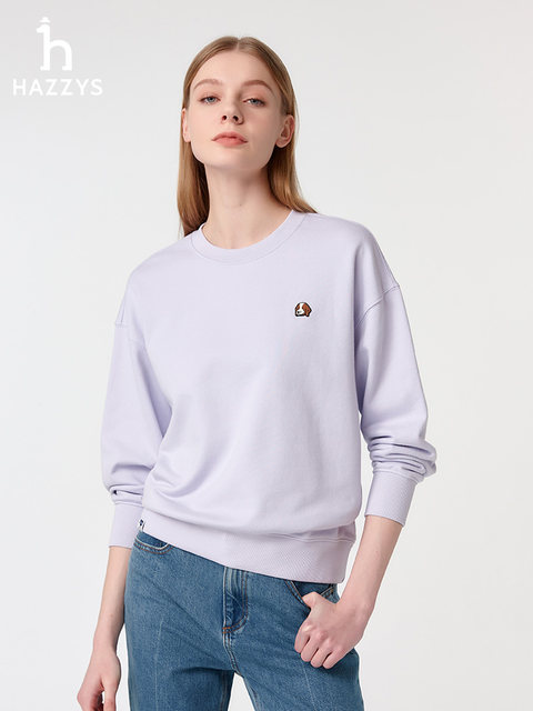 Hazzys Hazzys sweatshirt women 2025 early spring new product fashion casual loose T-shirt ...