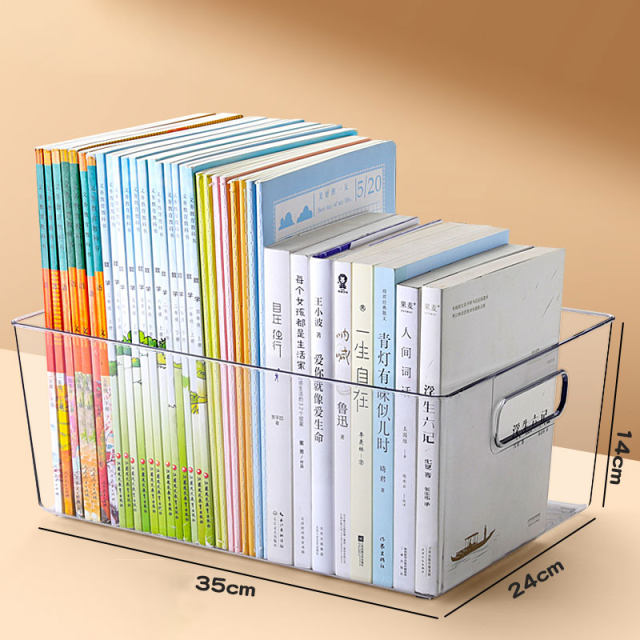 Retractable transparent book stand desktop book storage box thickened ...