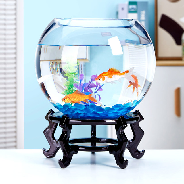 Desk glass fish tank goldfish tank aquarium living room small desktop ...