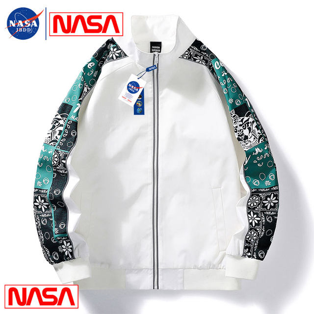 NASA official website co-branded trendy brand jacket men's stand collar ...