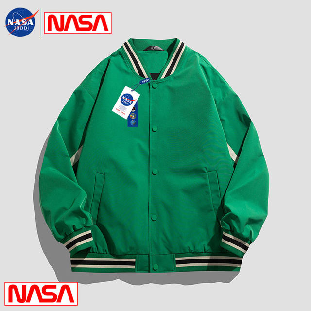 NASA official website joint brand baseball collar jacket men's spring ...