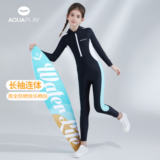 Aquaplay Anbo Children's Winter Swiming Swimsuit Girls Long Sleeve ...