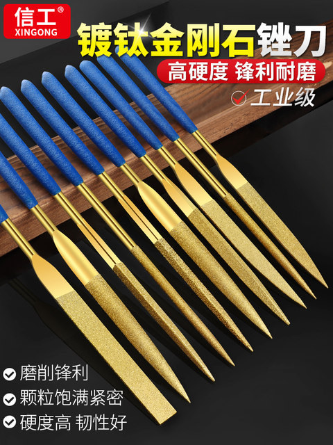Assorted file alloy diamond file titanium plating knife small scrubber ...