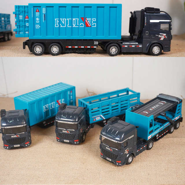 Children's toy car container transporter container truck large truck ...