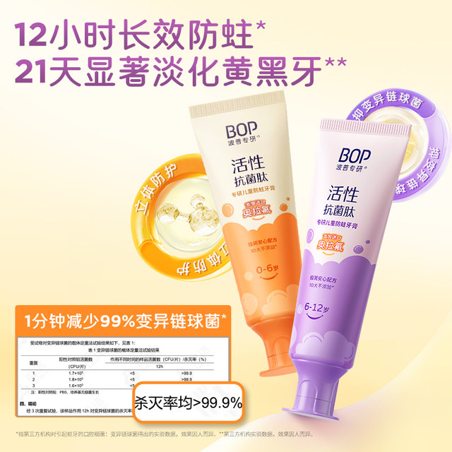 BOP children's anti-cavity toothpaste contains fluoride to solidify ...