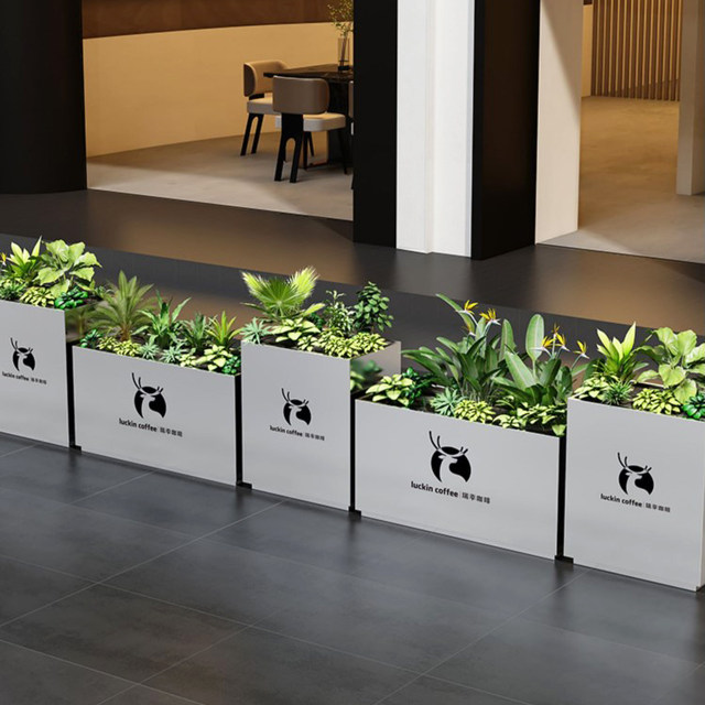 Outdoor rust -proof metal flower box combined catering partitioned ...