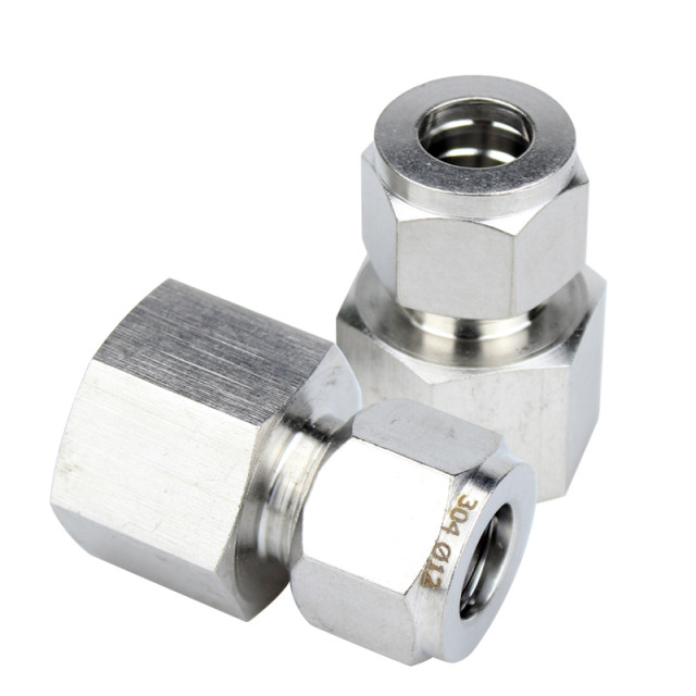 304 stainless steel inner wire double ferrule straight connector ...