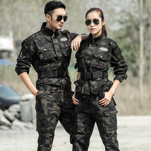 Genuine camouflage suit for men, pure cotton and velvet, new field ...