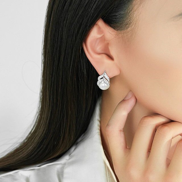 Yuxi 2024 new popular niche design high-end pearl earrings for women sterling silver s925 18k ...