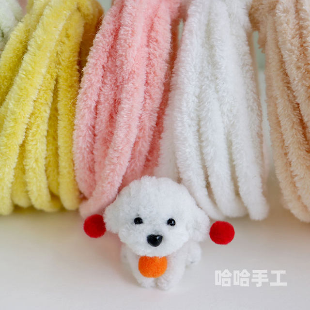 9mm colorful ultra-dense wool hair root twisted stick tops diy doll ...