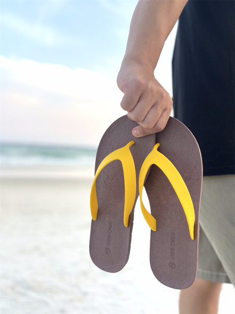 Thai slippers men and women's contrasting color white, anti -sliding ...