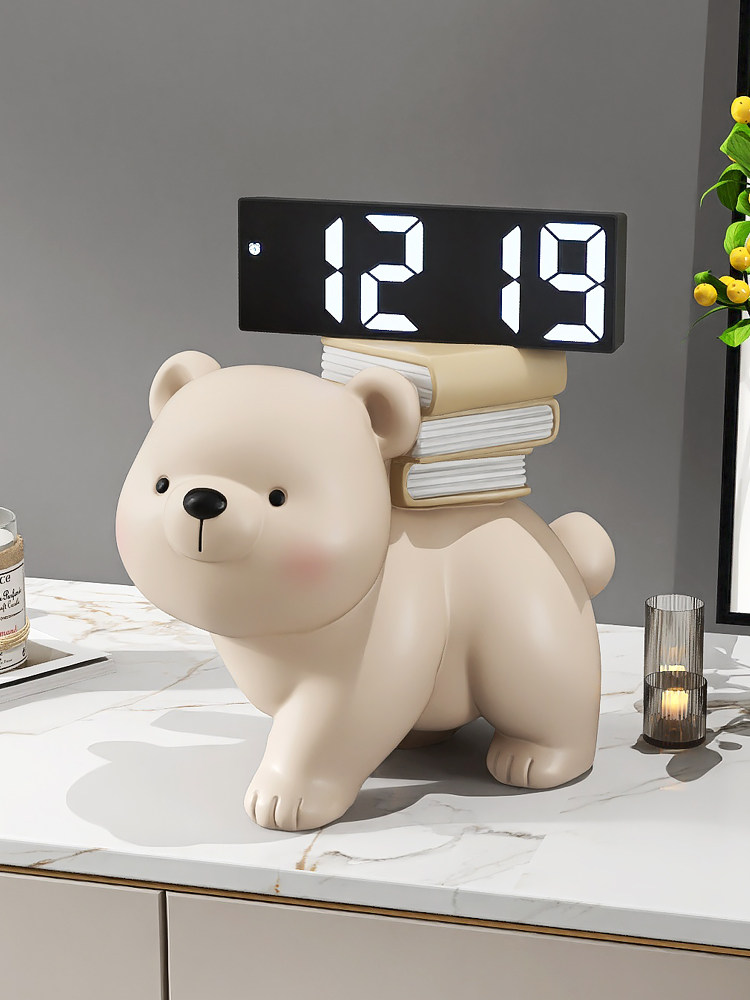 Cute Bear Clock - Decorative Bedside & Desk Clock