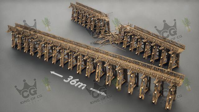 UE5 Unreal 4 Broken Rope Wooden Bridge Bridge Rope Bridge Material ...