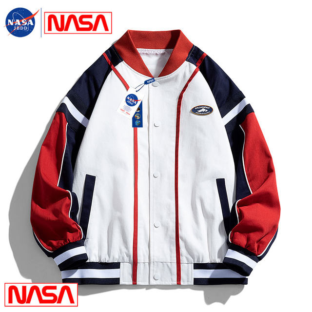 NASA official website joint tide brand baseball jacket male spring and ...
