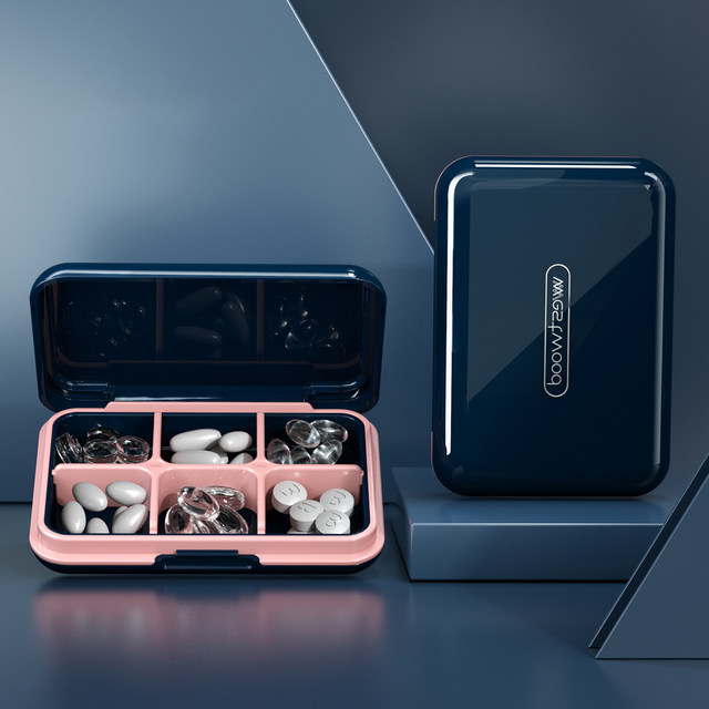 Pill box portable medicine dispensing box with three meals a day, light ...