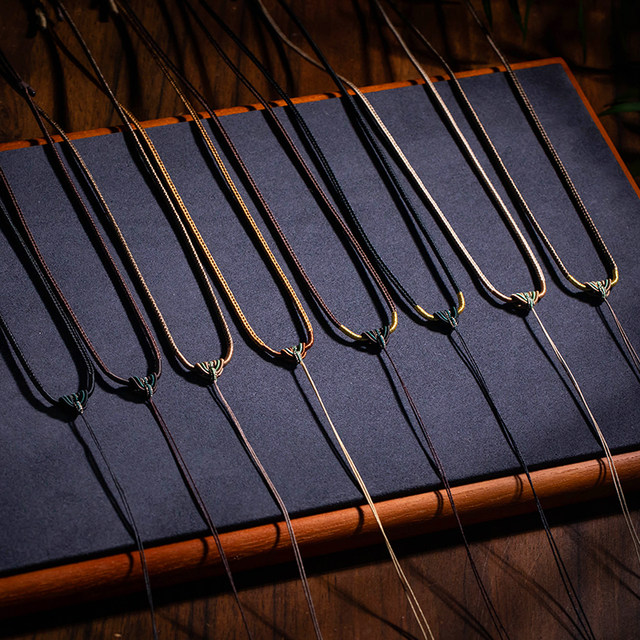 Pendant lanyard safety buckle braided rope gold jade jade necklace rope ...