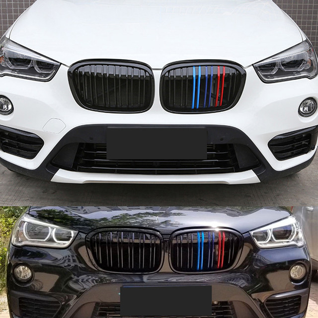 Suitable for BMW X1 center grille 24 models U11 bright black 16 years ...