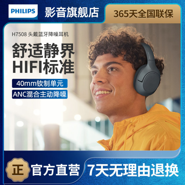 Philips TAH7508 head-mounted active noise reduction headphones for ...