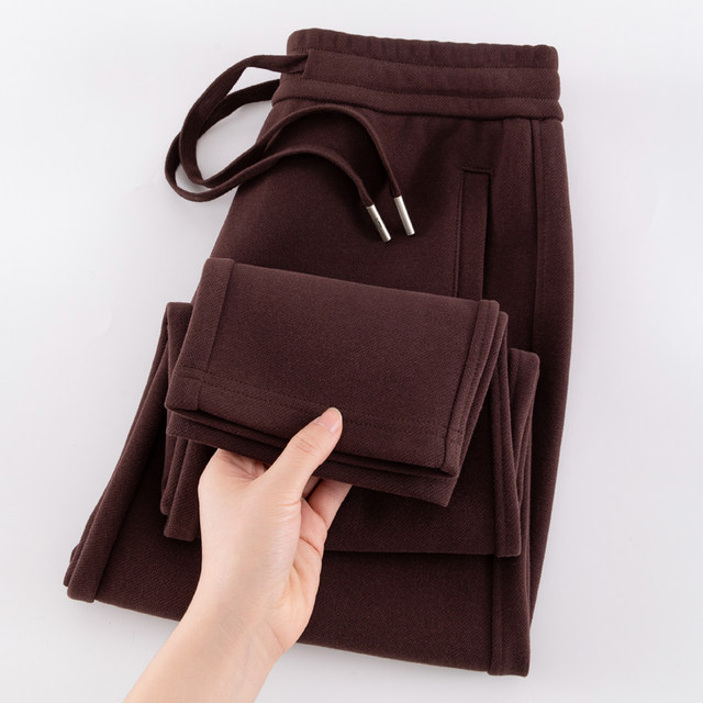 2025 new spring and autumn coffee pants for women straight loose high ...