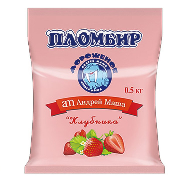 Russian walrus Harbin nibbling ice cream 500g fresh milk ice cream cut ...