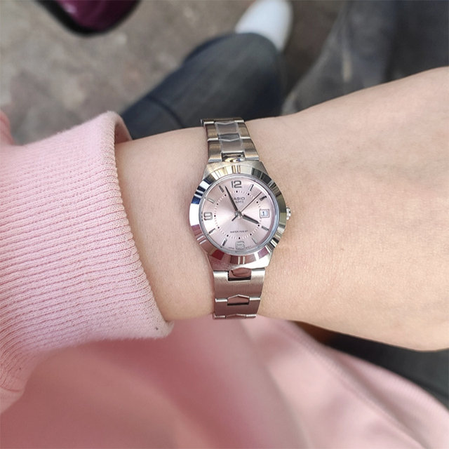 casio Casio watch women's cherry blossom shattered ice fashion simple ...