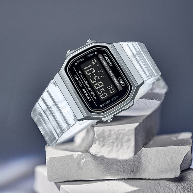 CASIO Casio Watch Men's Small Block Genuine Retro Transparent ...