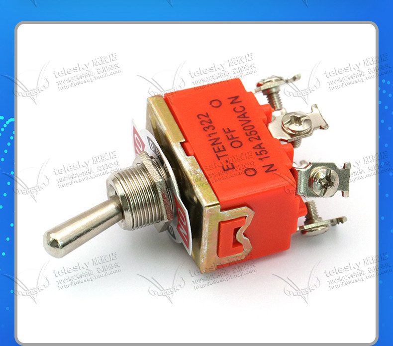 Rocker Switch E-TEN1322 - Double Pole Double Throw Button Switch - 6 ...