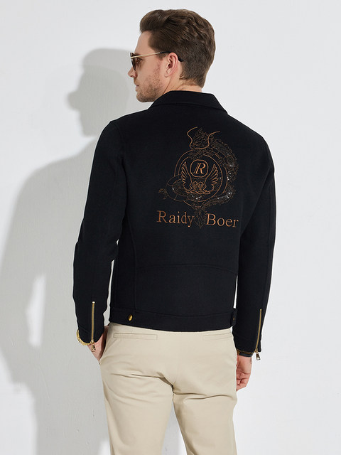 Raydi Poor Men's double -sided wool woolen jacket 2024 autumn and ...