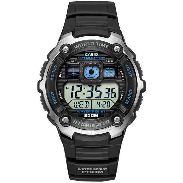 Casio watch men's sports waterproof junior high school teenagers ...