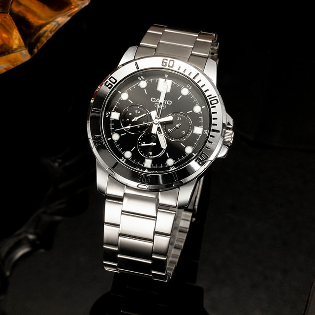 Casio Watch Men Genuine Casio Trendy Fashion Three Eyes Waterproof Men ...