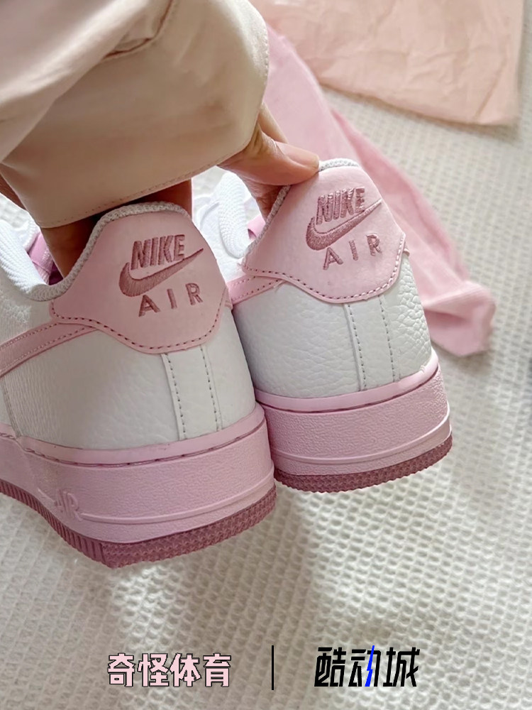 Nike Air Force1 Af1 White Pink Cherry Blossom Pink Women's Low-Top ...